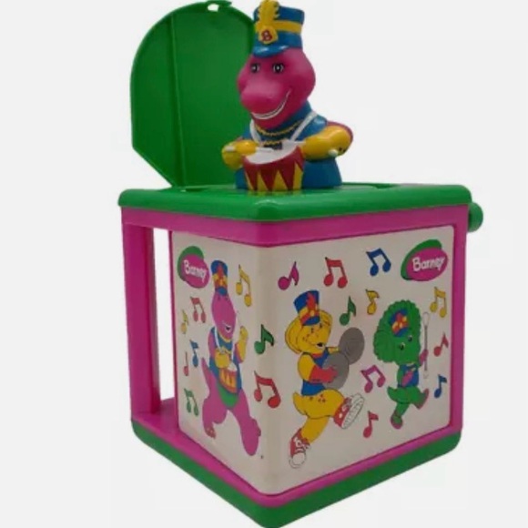 LYONS GROUP | Toys | Vintage Barney The Dinosaur Music Box Pop Up 997 ...